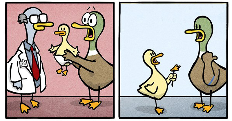 Then and Now for Parenthood (6 Fowl Comics) – HowToBeADad.com